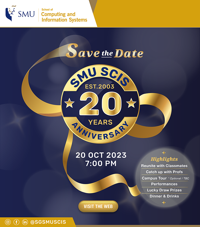 SCIS' 20th Anniversary | Save the Date | School of Computing and ...